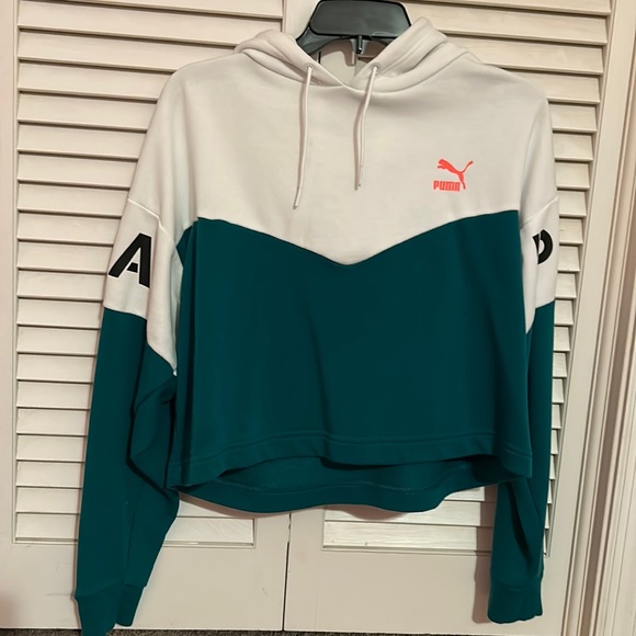Puma | Tops | Puma Cropped Hoodie | Poshmark